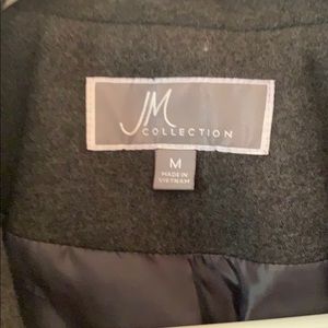 JM Collection | Jackets & Coats | Beautiful Charcoal Jm Collection Pea ...